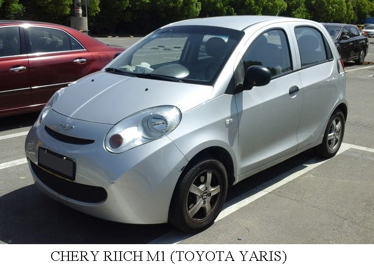 CHERY RIICH M1- TOYOTA YARIS - Vidyoto